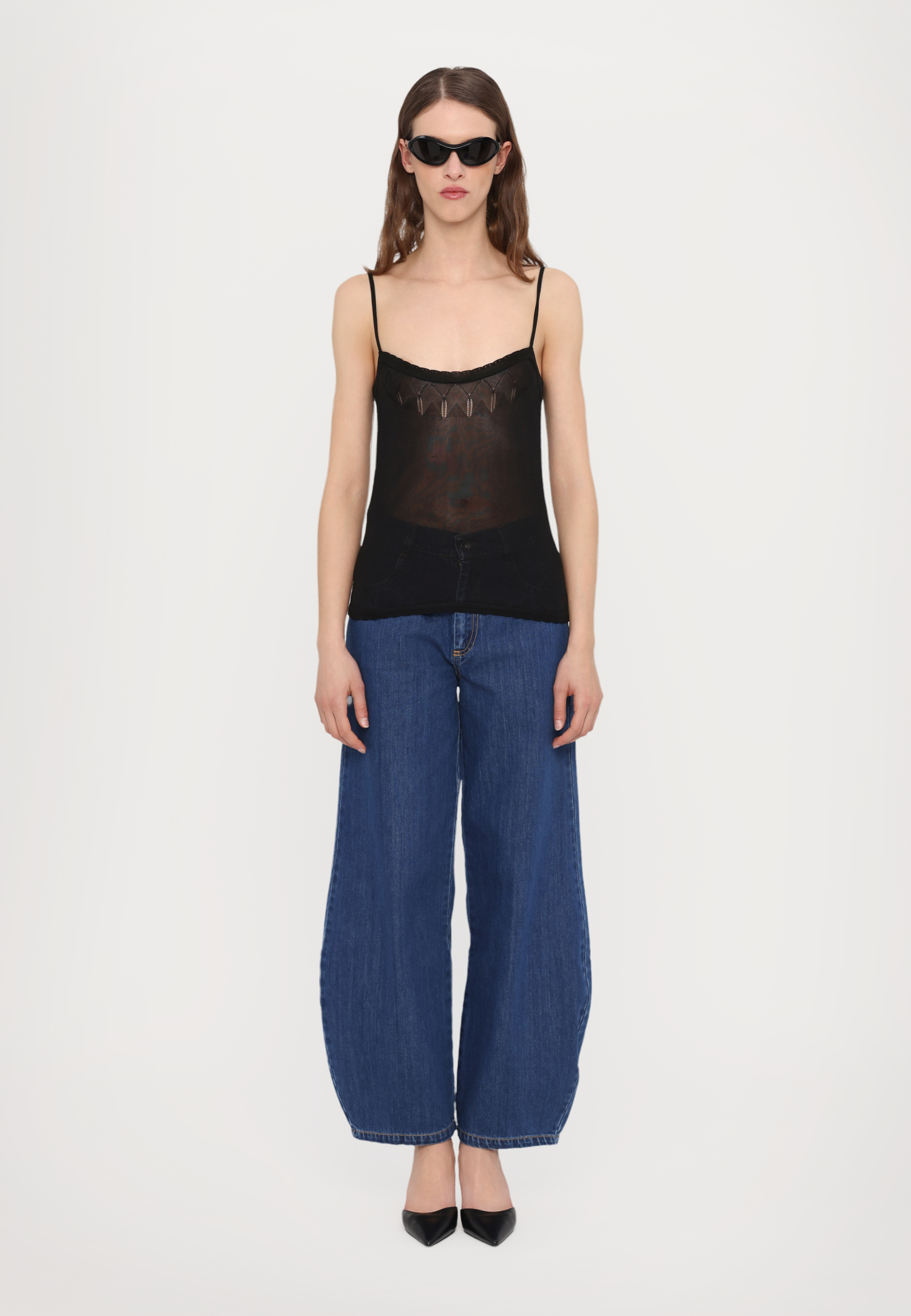 032c SELFIE TRANSLUCENT - Top - black/hellblau - Zalando.ch