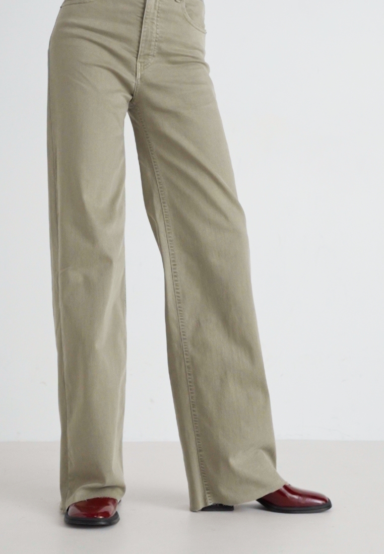 LOIS Jeans PALAZZO EDGE - Jeans relaxed fit - megalia shot/mörkgrön ...