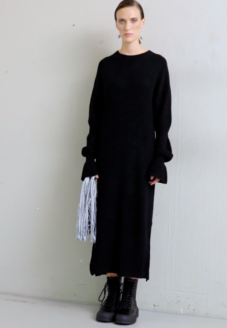 DESIGNERS REMIX CARMEN DRAPE DRESS - Maxi dress - black - Zalando.co.uk