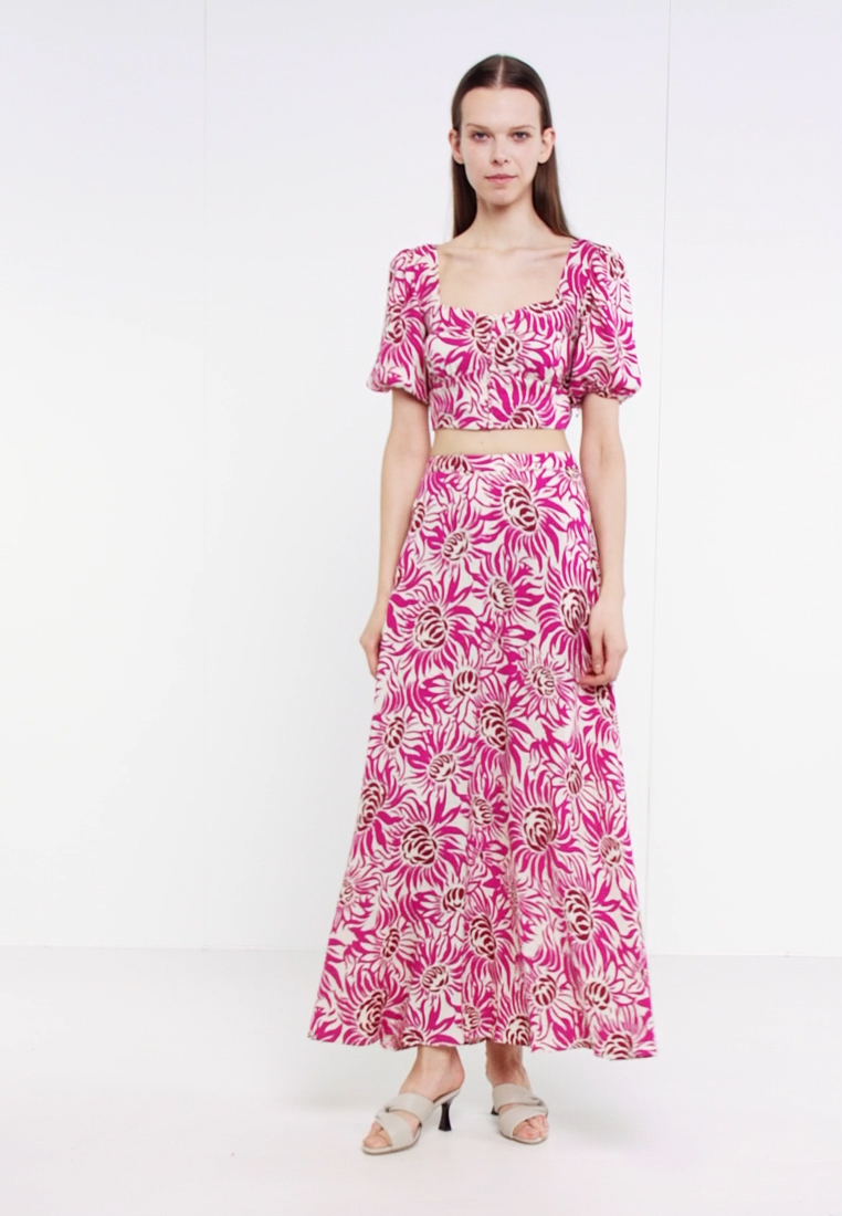 Diane von Furstenberg FLORENCIA SKIRT - Maxirock - anemone signature ...