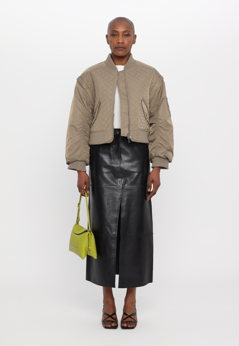 STAND STUDIO FRANCIE SKIRT - Jupe en cuir - black/noir - ZALANDO.FR