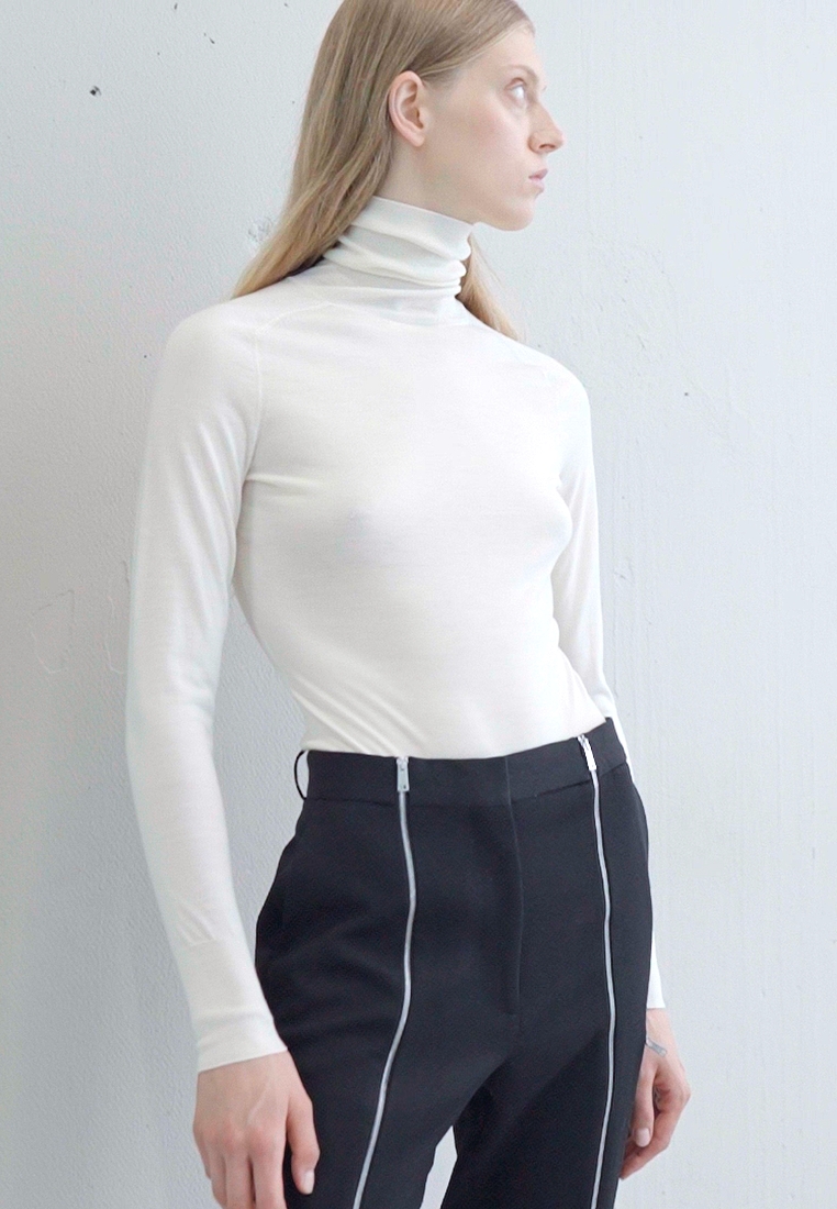 Victoria Beckham NECK BODY - Jumper - cream/off-white - Zalando.de