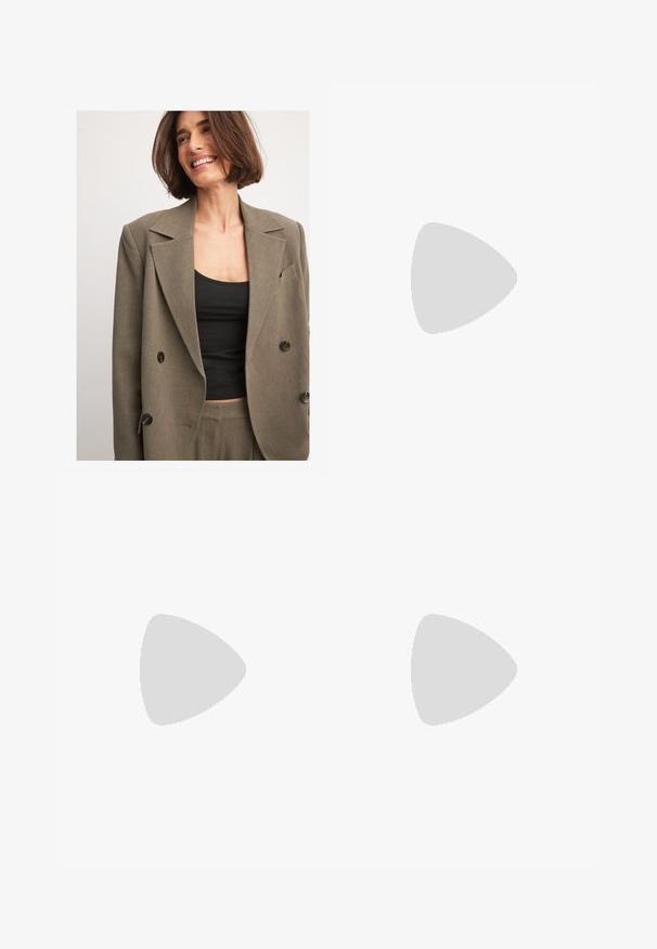 NA-KD DOUBLE BREASTED - Blazer - brown/braun - Zalando.at